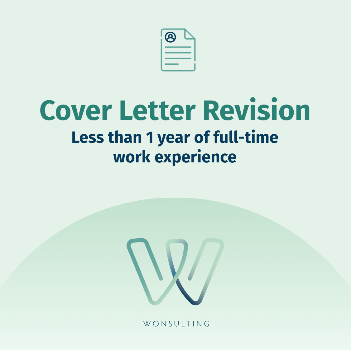 Student - Cover Letter Revision – Wonsulting Inc.